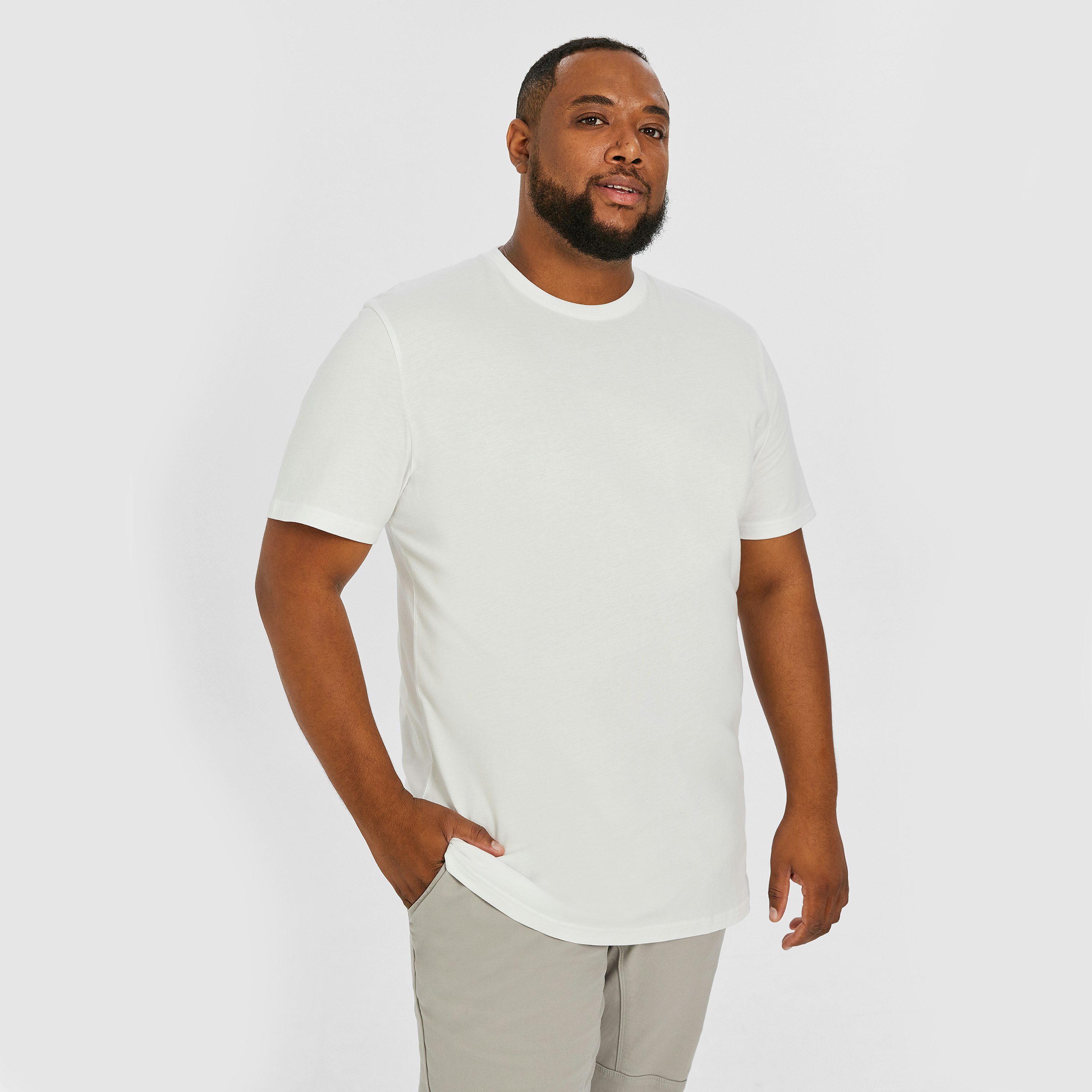 White Essential Crew Neck T Shirt | AXL+CO by Connor