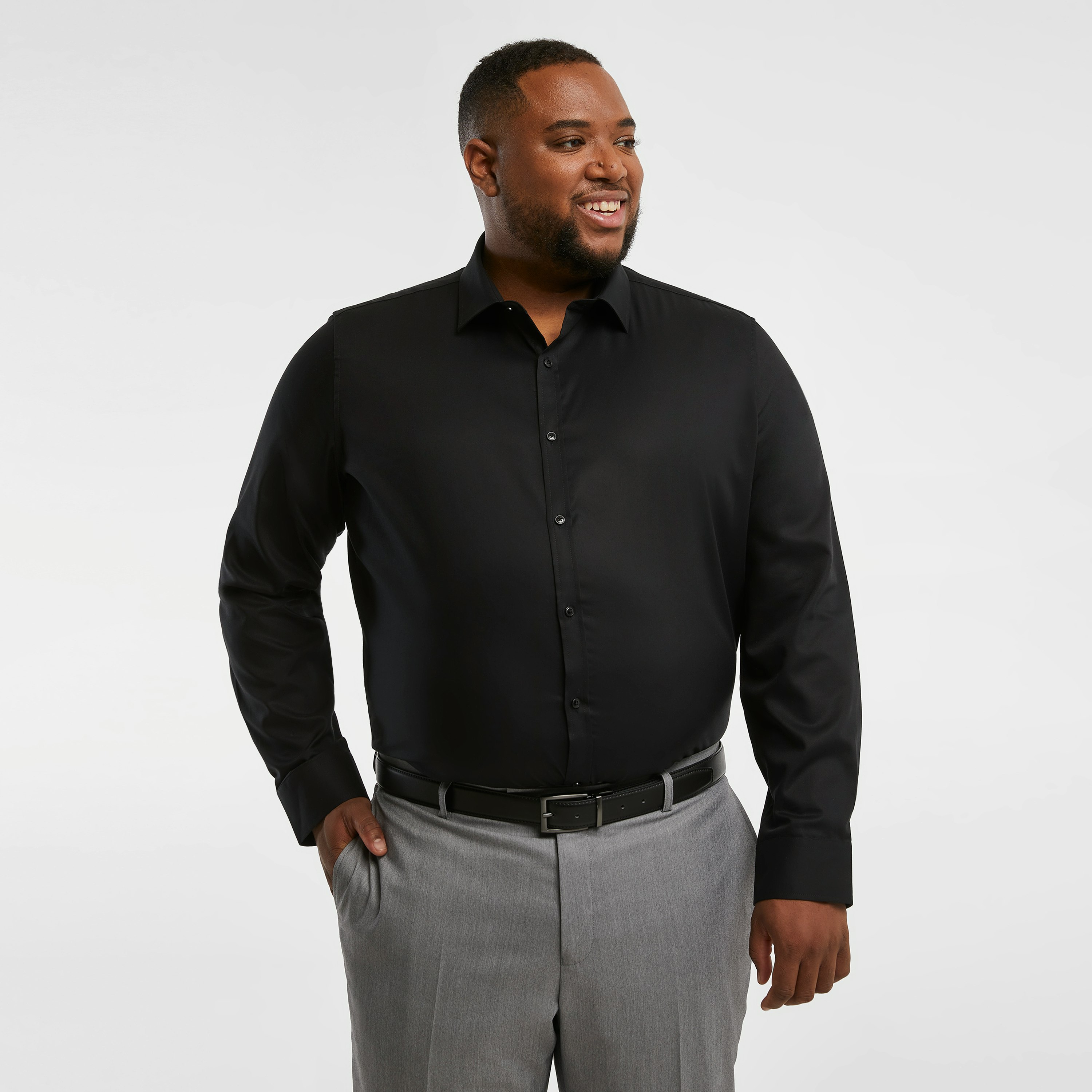 Black Cyrus Stretch Dress Shirt | AXL+CO by Connor