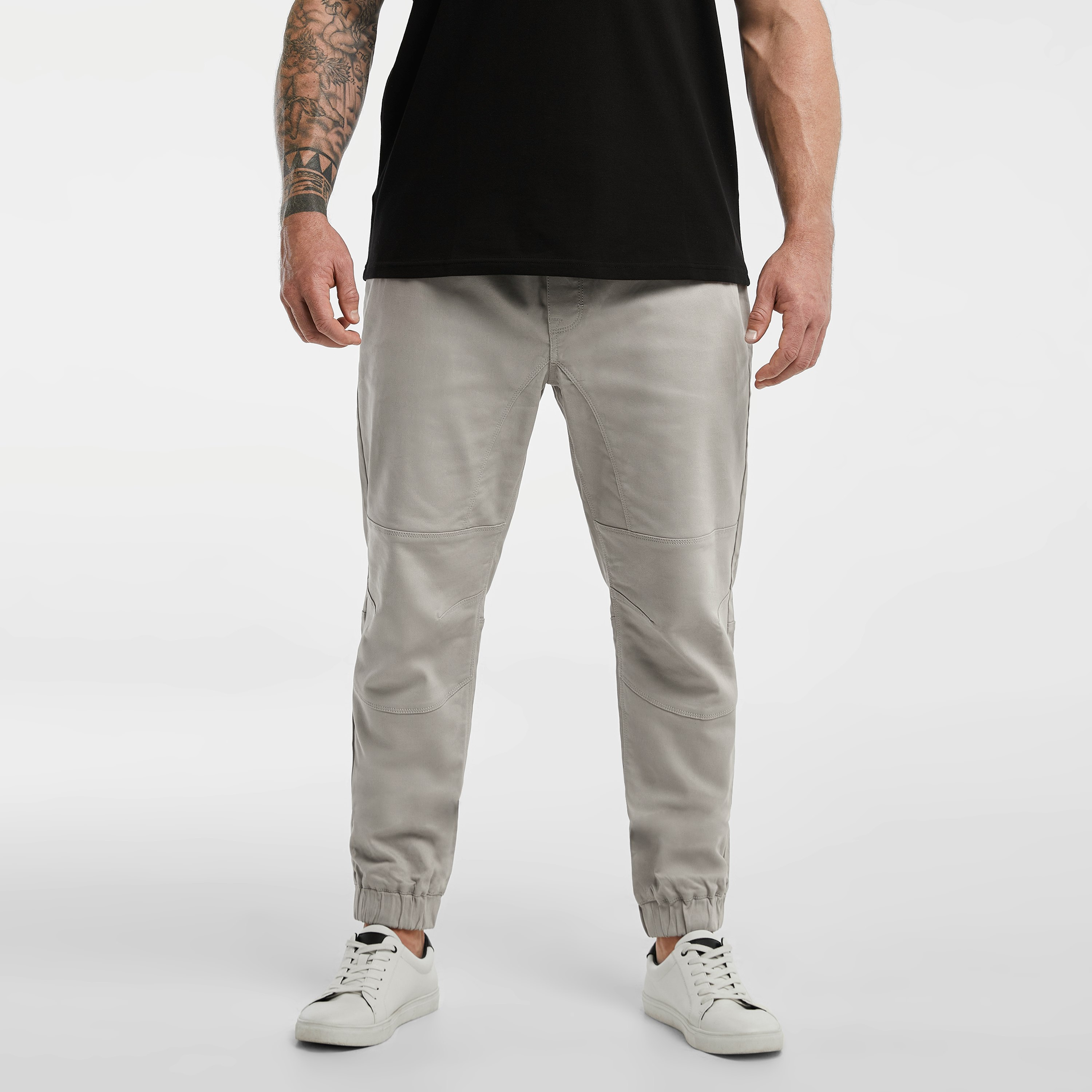 Ice Colton Elastic Waist Cuffed Pants | AXL+CO by Connor