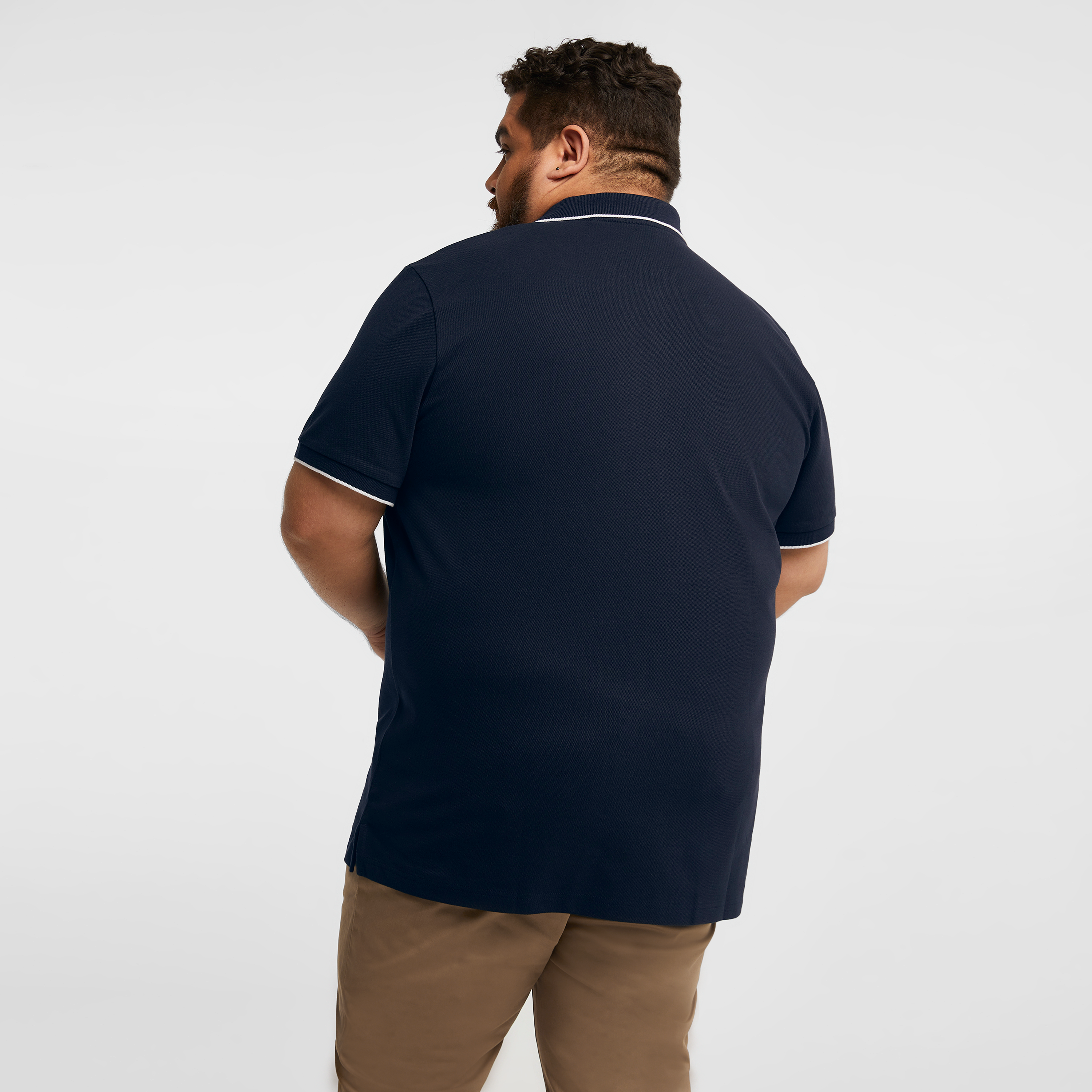 Navy Judson Cotton Blend Polo Shirt | AXL+CO