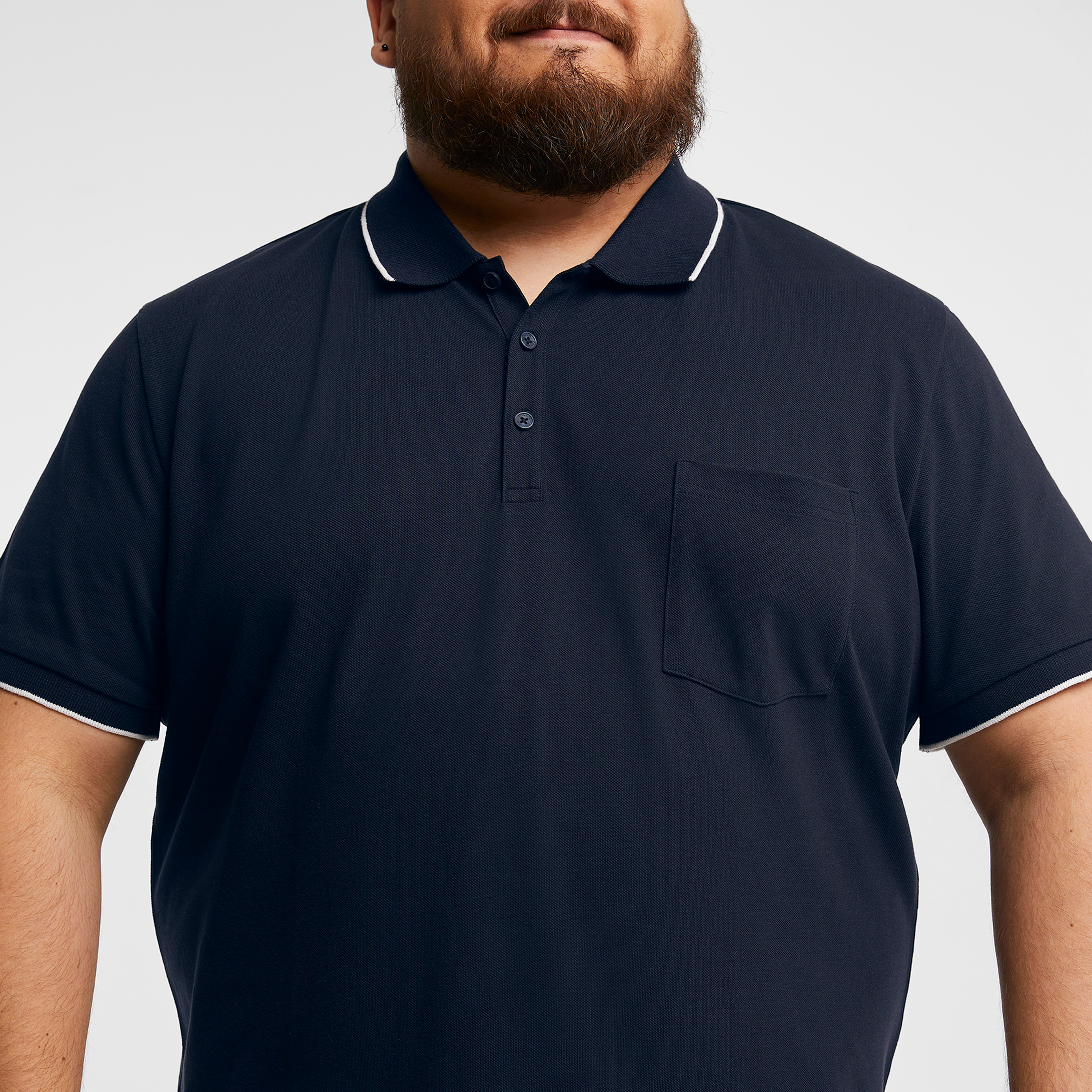 Navy Judson Cotton Blend Polo Shirt | AXL+CO