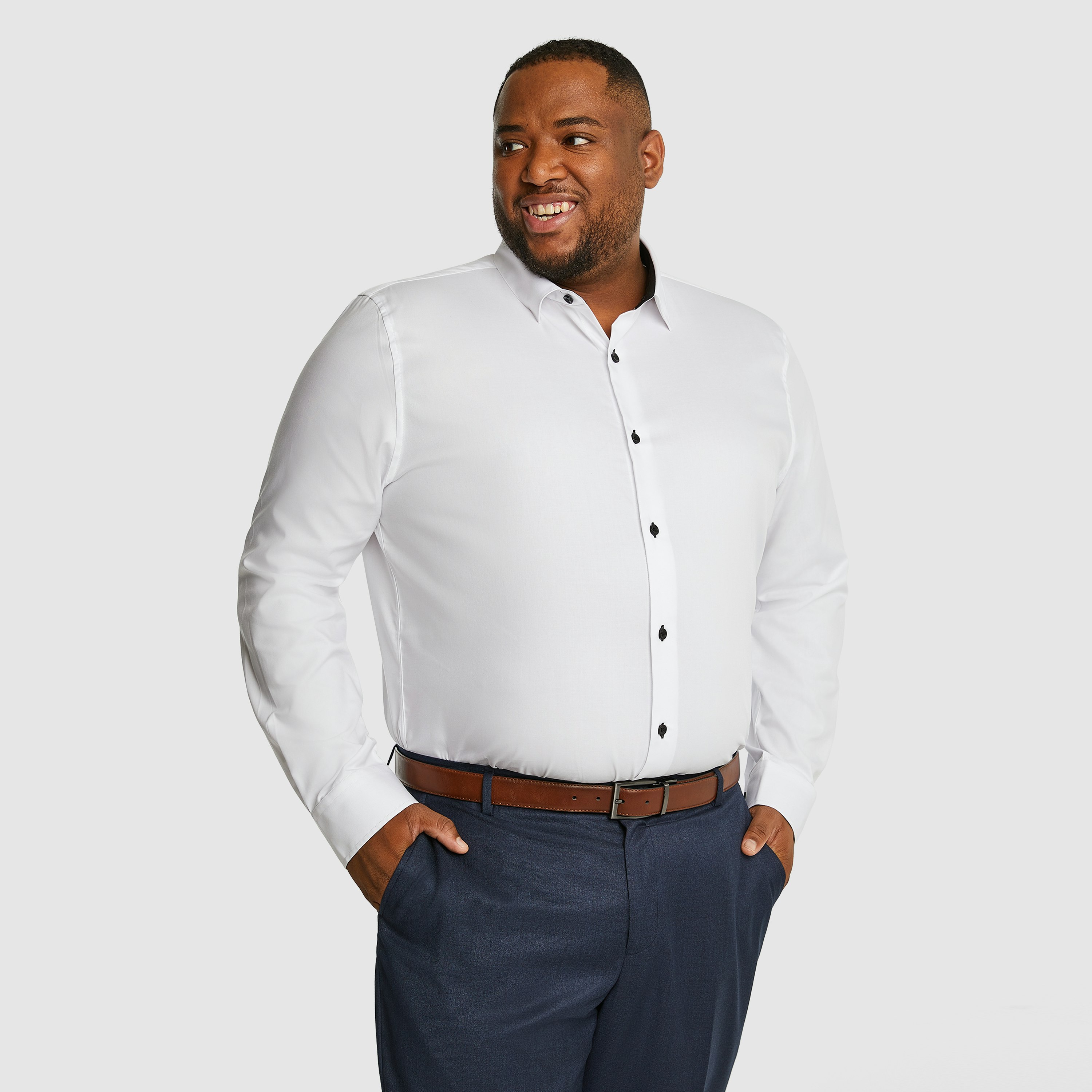 White Cason Dress Shirt | AXL+CO by Connor