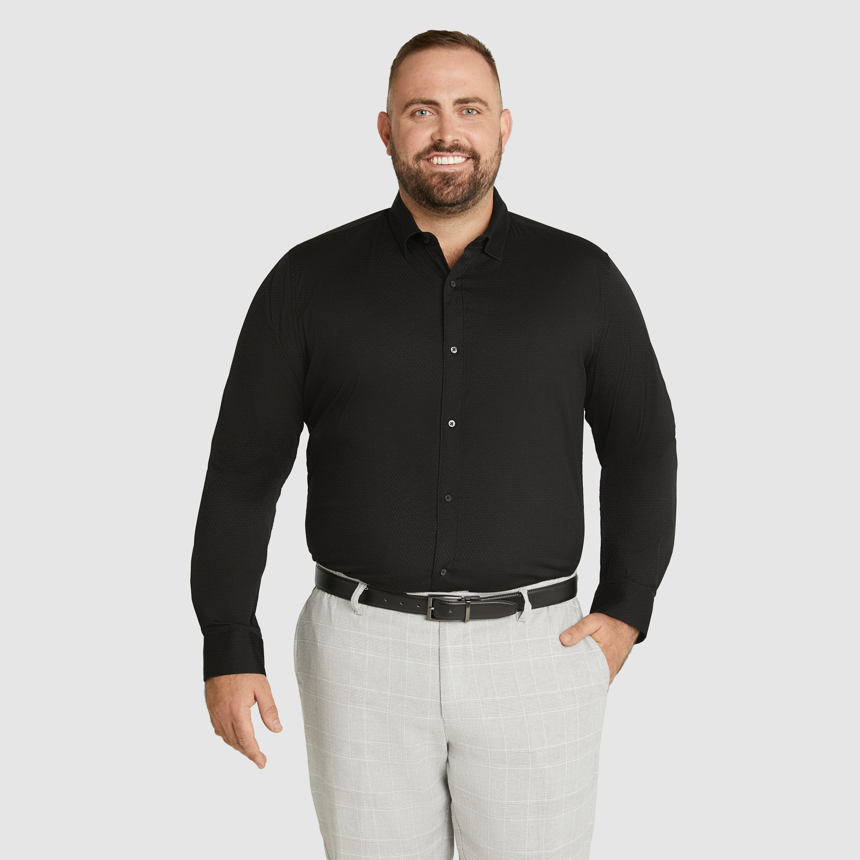 Black Cardiff Classic Dress Shirt | AXL+CO by Connor