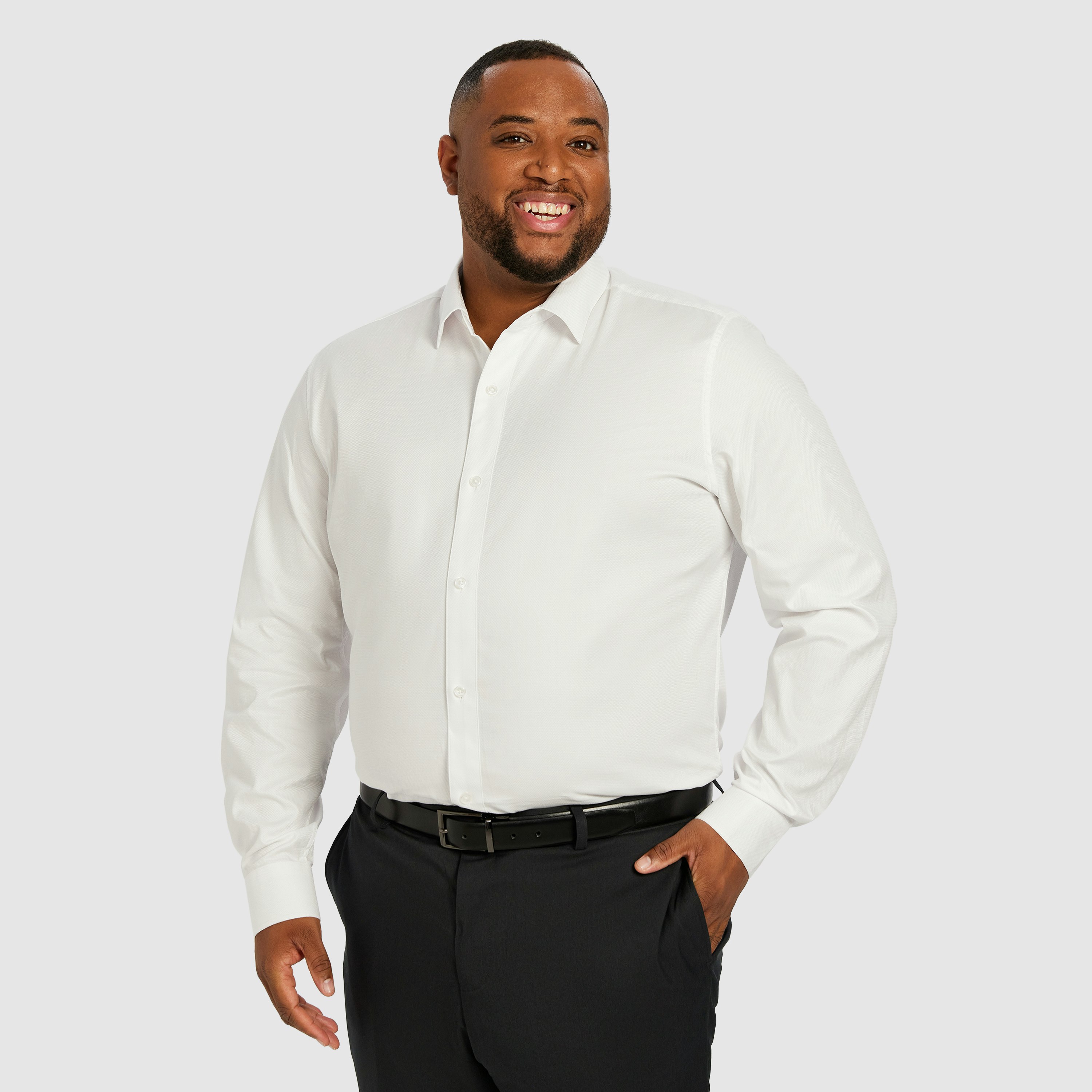 White Cardiff Classic Dress Shirt | AXL+CO by Connor